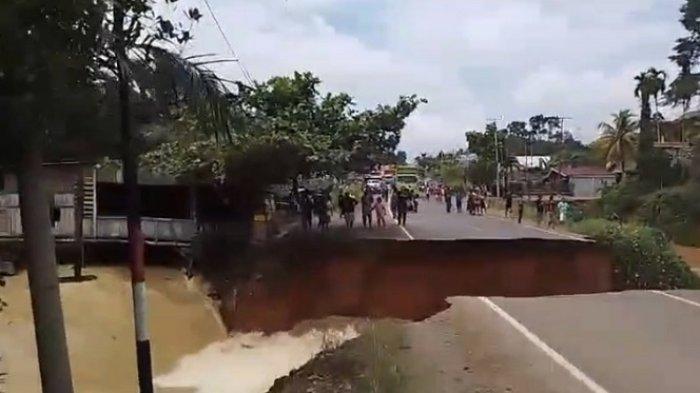 Hujan Deras Picu Jalinsum Bungo Putus Total, Akses Padang-Jambi Lumpuh - Tribunpadang.com