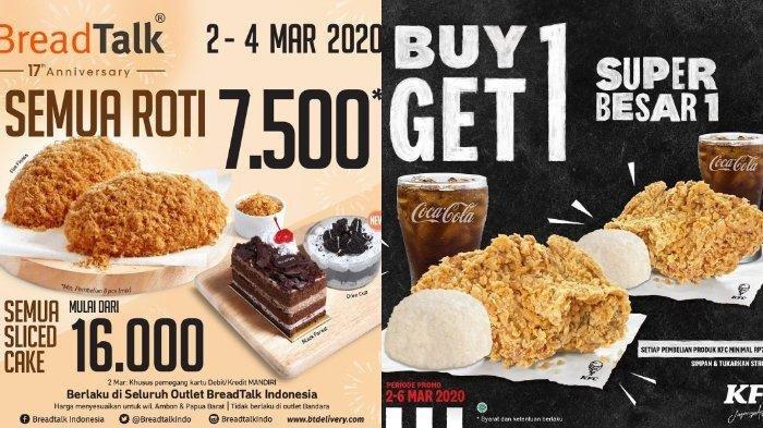 Kabar Promo Maret 2020, Ada Breadtalk, KFC Hingga Roti'O, Lihat ...