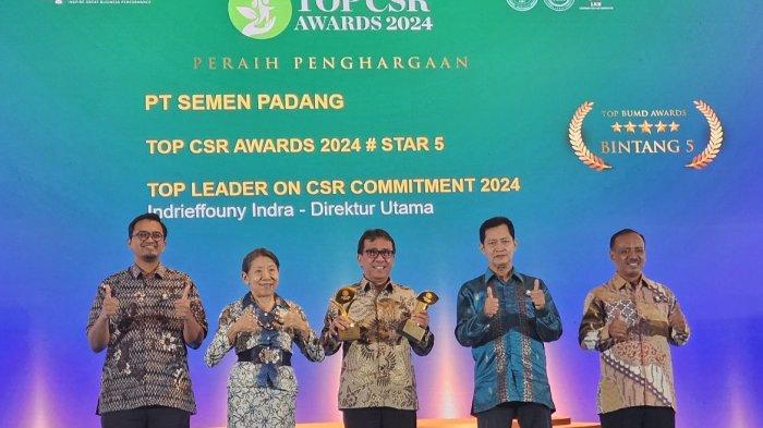 Semen Padang Raih, Penghargaan Tertinggi TOP CSR Awards 2024 - Tribunpadang.com