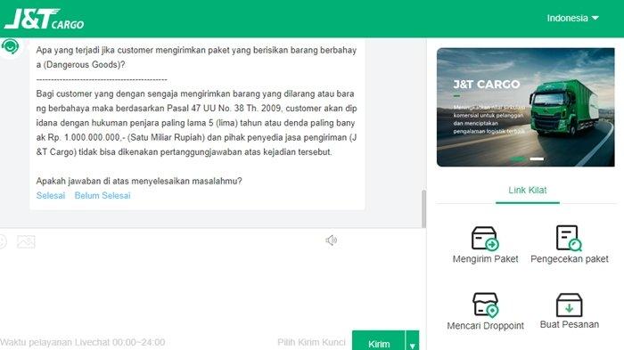 CARA Cek Resi JNT Cargo dan Hukuman bagi Pelanggan yang Nekat Kirim Paket Berbahaya, Bisa ...