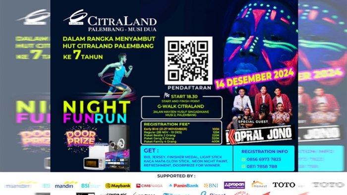 Jangan Lewatkan Night Fun Run CitraLand Palembang Digelar Tanggal 14 ...
