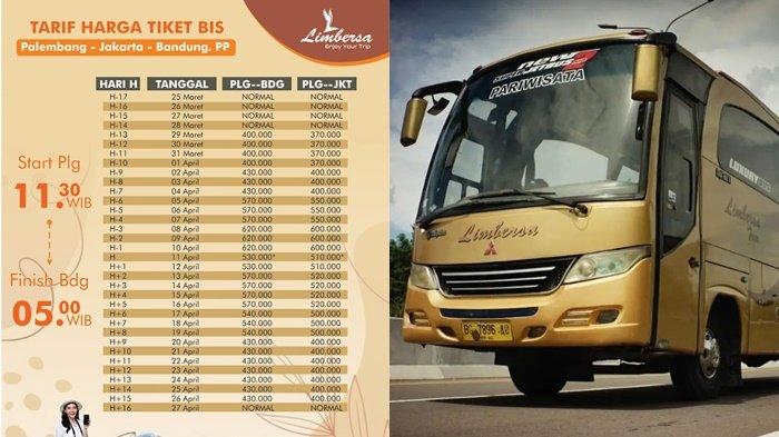 Daftar tarif PO Bus Limbersa Layani Mudik dan Balik Lebaran Rute ...