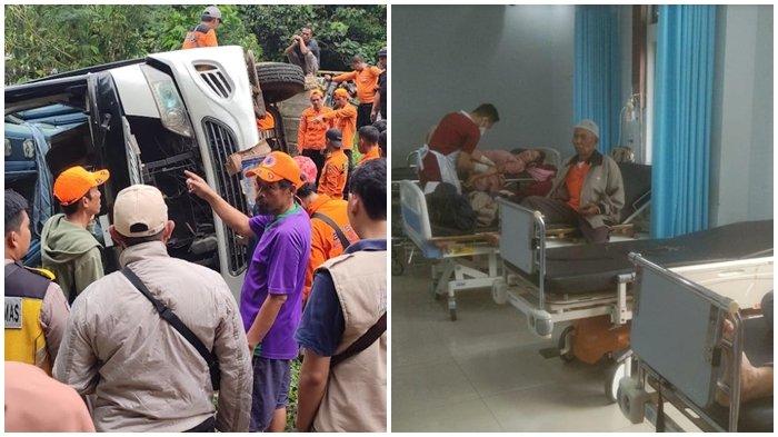 Detik-detik Evakuasi Bus Rombongan Emak-emak dari Palembang Kecelakaan di Pagaralam, 21 Orang ...