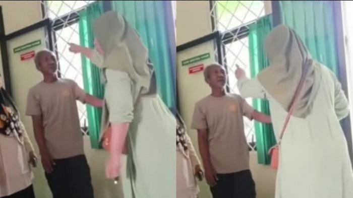 Viral di Medsos, Emak-Emak Ngamuk ke Satpam Lansia di Sekolah, Tak Terima Ditegur Salah Parkir ...