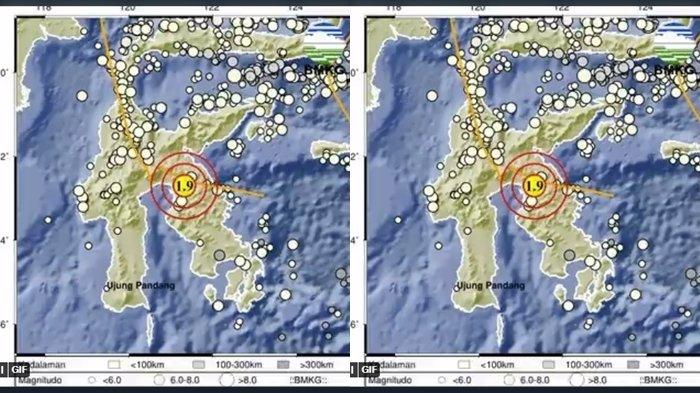 Informasi Gempa Hari ini, Sabtu 11 Februari, Magnitudo 1.9 di Luwu Timur, Sulawesi Selatan ...