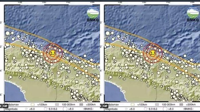Informasi Gempa Hari ini, Minggu 19 Februari, Magnitudo 2.3 di Keerom ...