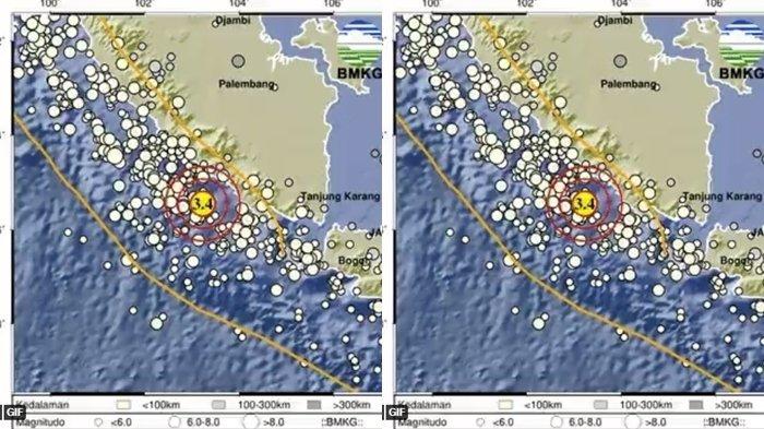 Info Gempa Hari ini Minggu, 7 Mei, Magnitudo 3.4 di Kaur, Bengkulu - Sripoku.com