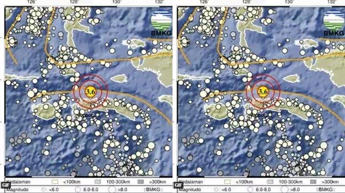 Info Gempa Hari ini Kamis, 30 Maret, Magnitudo 3.6 di Seram Bagian Barat, Maluku - Sripoku.com
