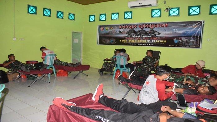 Bantu Masyarakat, Kodim 0404/Muara Enim Bakti Sosial Donor Darah & Pengobatan Gratis, HUT TNI ke ...