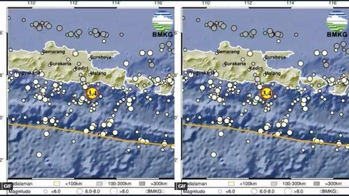 Gempa Berkekuatan Magnitudo 5,8 Terjadi di Gunung Kidul Yogyakarta, Berpotensi Tsunami - Sripoku.com