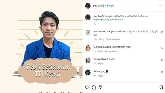 Unggahan Terakhir Febri Setiawan, Mahasiwa Korban Pembunuhan di OKU Timur, Lihatlah ke Bawah ...