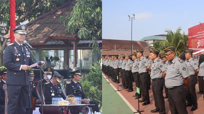 Kemenkumham Sumsel Gelar Upacara Peringatan Hari Kemenkumham ke-78 di Lapas Merah Mata - Sripoku.com