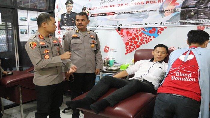 Polres Muara Enim Gelar Bakti Sosial Donor Darah - Sripoku.com
