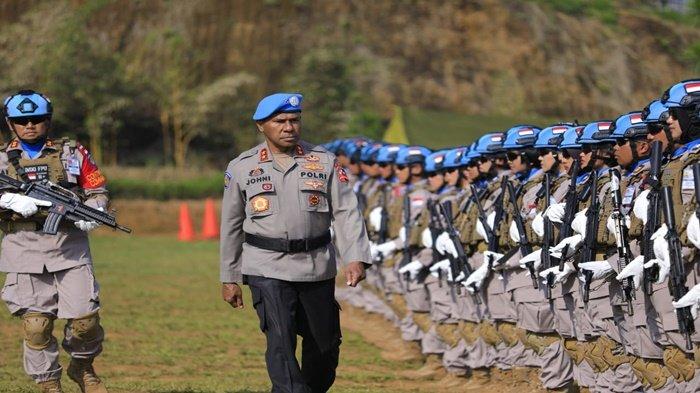 Polda Sumsel Terpilih Upacara Penutupan Latpragas dan Tradisi Pembaretan Satgas Garbha FPU 4 ...