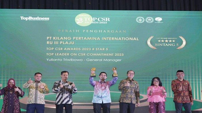 Kilang Pertamina Plaju Raih Penghargaan Bintang Lima di TOP CSR Awards 2023 - Sripoku.com