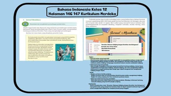 Kunci Jawaban Bahasa Indonesia Kelas 12 Sma Halaman 146 147 Kurikulum Merdeka Jurnal Membaca
