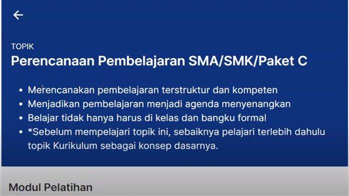 Kunci Jawaban Post Test Modul 1 Perencanaan Pembelajaran SMA/SMK/Paket ...