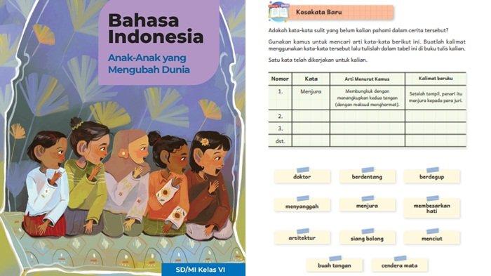 Kunci Jawaban Bahasa Indonesia Kelas 6 SD/MI Halaman 9 Semester 1 Kurikulum Merdeka, Kosakata ...