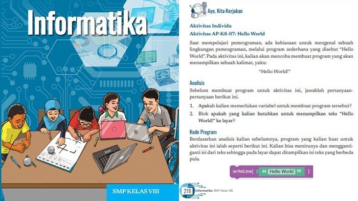 Kunci Jawaban Informatika Kelas 8 SMP Halaman 218 Kurikulum Merdeka, Aktivitas Individu Hello ...