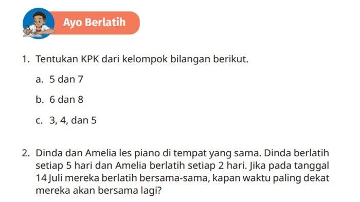 Kunci Jawaban Matematika Kelas 5 SD Halaman 42 Semester 1 Kurikulum Merdeka, Ayo Berlatih BAB 2 ...