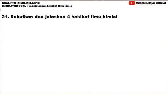 Kisi-Kisi Soal Esay Besert Kunci Jawaban PTS/UTS Kimia Kelas 10 SMA/MA Semester 1 Tahun 2023 ...