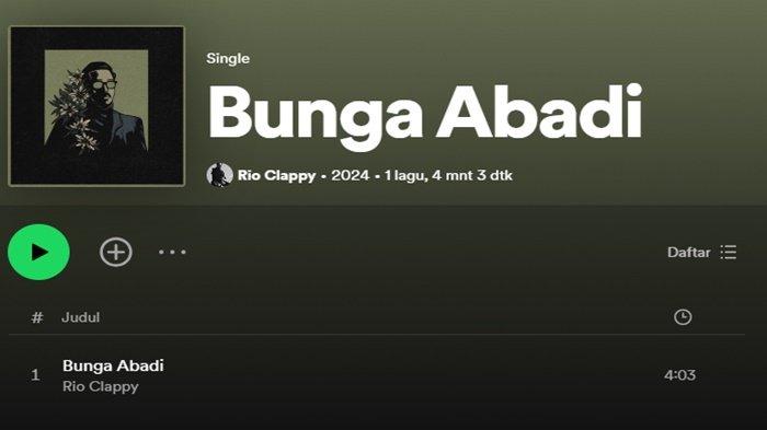 Lirik Lagu Bunga Abadi - Rio Clappy, Lagu Romantis Penuh Makna, Duduki ...