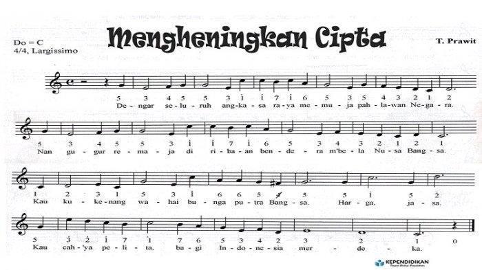 Lirik Lagu Mengheningkan Cipta Ciptaan Truno Prawit, Lengkap Chord ...
