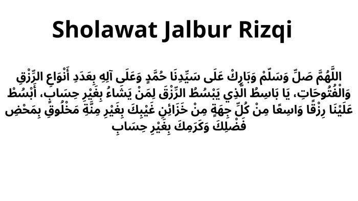 Lirik Sholawat Jalbur Rizqi Lengkap Arti, Rezeki Mengalir Siang & Malam ...
