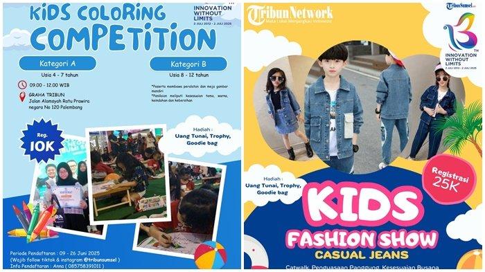 Meriahkan HUT ke-13 Tribun Sumsel Gelar Lomba Mewarnai hingga Fashion Show Casual Jeans Anak ...