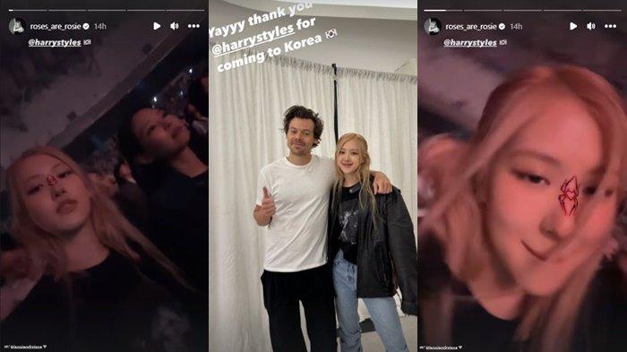 Pamer Foto Bareng Harry Styles, Rose BLACKPINK Nonton Konser Ditemani ...