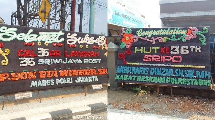 HUT Sriwijaya Post ke-36, Sederet Ucapan Selamat Berupa Karangan Bunga ...