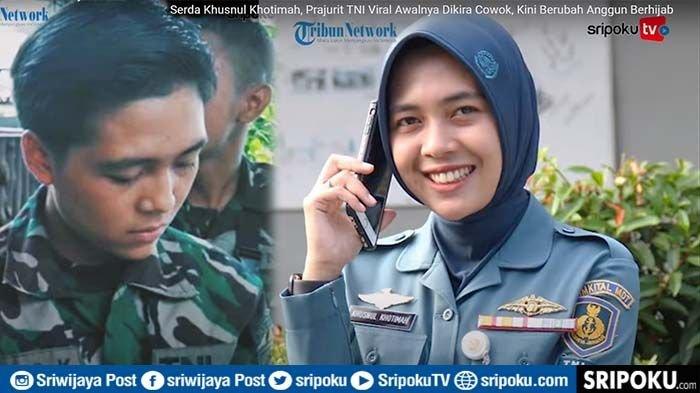 Video: Serda Khusnul Khotimah, Prajurit TNI Viral Awalnya Dikira Cowok, Kini Berubah Anggun ...