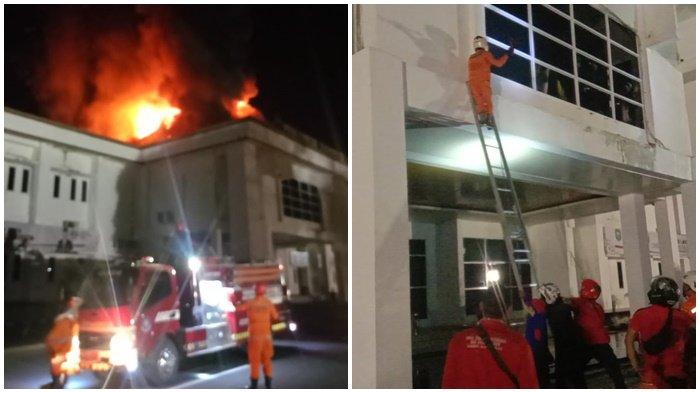 Puslabfor Polda Sumsel Segera Selidiki Penyebab Kebakaran Kantor Bupati ...