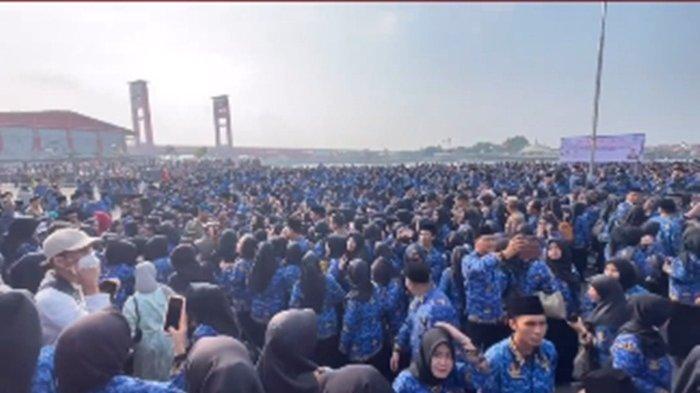 BREAKING NEWS Suasana Pelantikan PPPK Tenaga Guru & Teknis Formasi 2022 di BKB Palembang Ramai ...