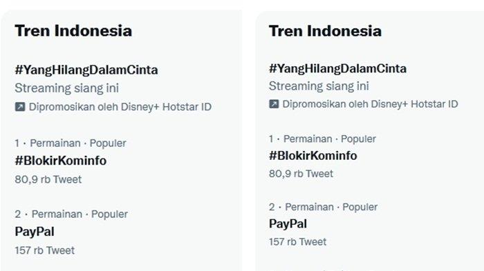 Tagar #BlokirKominfo Trending Topic Twitter Setelah Pencabutan Akses Platform Digital Hari Ini ...
