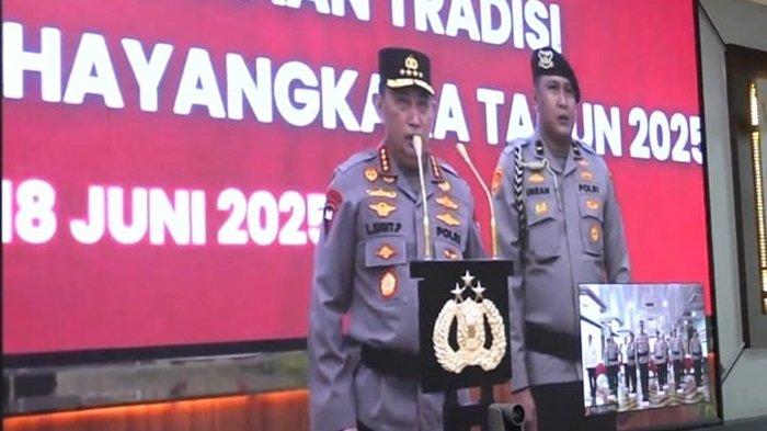 Wakapolda Sumsel Ikuti Upacara Pemuliaan Nilai-Nilai Luhur Tribrata Secara Virtual Dipimpin ...