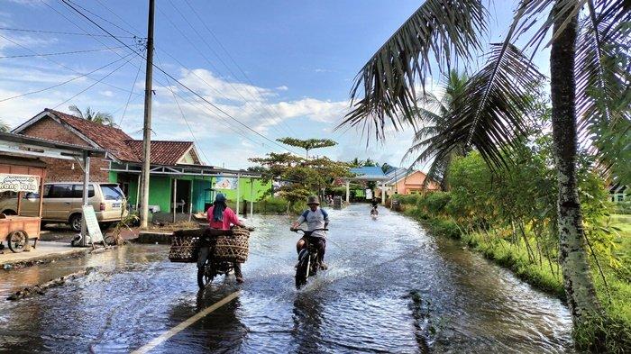 Diguyur Hujan Lebat, Jalan Desa di Tugumulyo Musi Rawas Terendam Banjir, Akses Antar Kecamatan ...
