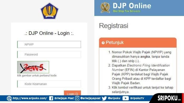 Cara Mendaftar EFIN di Situs DJP Online, Kapan Terakhir Lapor SPT Tahun 2022 ? - Sripoku.com