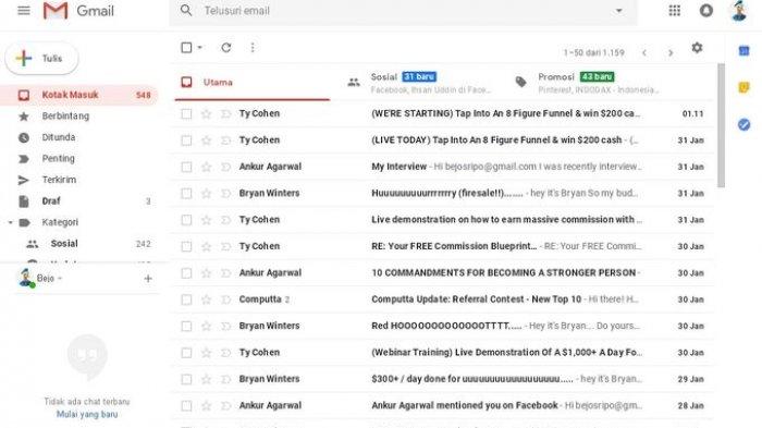 Google Telah Rombak Tampilan Aplikasi Gmail Jadi Serba Putih - Sripoku.com