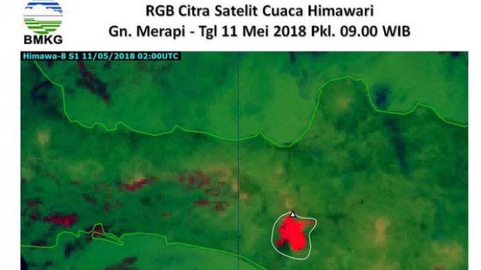 Inilah Letusan Freatik Merapi Dilihat dari Luar Angkasa - Sripoku.com