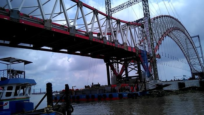 Jelang Asian Games, Pembangunan Jembatan Musi VI Palembang Terkendala Cuaca - Sripoku.com