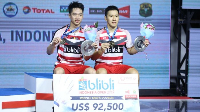 Marcus Gideon/Kevin Sanjaya Juara Ganda Putra Indonesia Open 2018, Lihat Kumpulan Fotonya ...