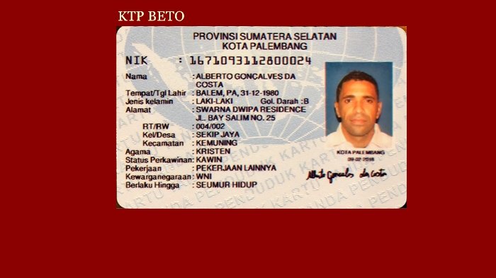 Ini Alamat Resmi Alberto Goncalves Dia Warga Sekip Lho! - Sripoku.com