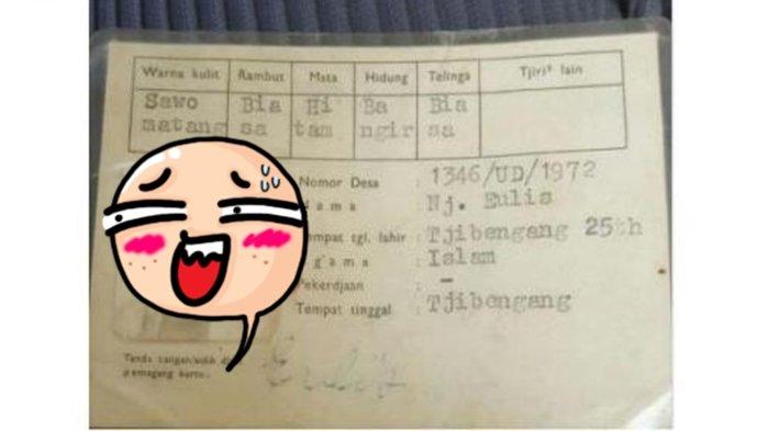 VIRAL KTP Jadul yang Dibuat Tahun 1972 Ini Bikin Salfok, Bentuk Tubuh ...