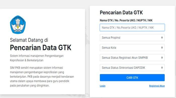 Panduan Login Cek Info GTK 2024 dan Cek Tunjangan Guru di gtk.belajar.kemdikbud.go.id - Halaman ...