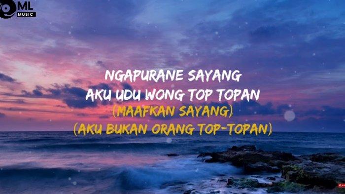 Lirik dan Terjemahan Lagu Top Topan, Lagu Bahasa Jawa Populer Berisi ...