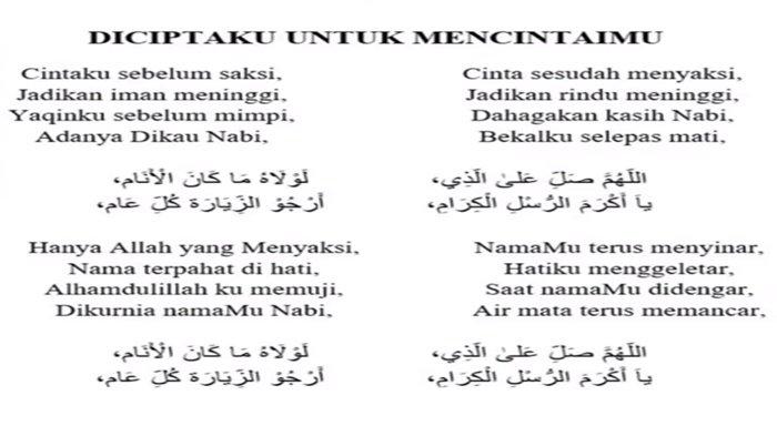 Lirik Lagu Kasidah Diciptaku untuk Mencintaimu, Lantunan Merdu Ungkapan ...