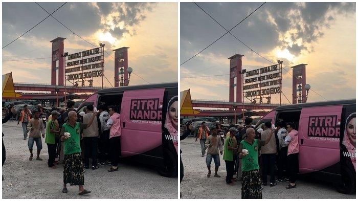 Milenial Fitri-Nandri Jumat Berbagi, Tebar Kebaikan Jelang Pilkada Palembang 2024 - Sripoku.com