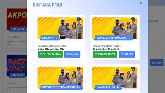 Panduan Daftar Penerimaan Bintara Polri 2024 Lewat penerimaan.polri.go.id - Sripoku.com