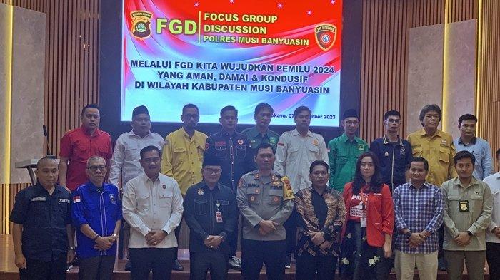 Ciptakan Pemilu 2024 Aman dan Damai, Polres Muba Gelar FGD - Sripoku.com